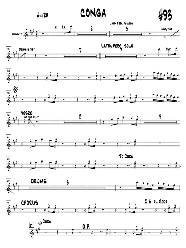 Conga - Trompet 1 | PDF