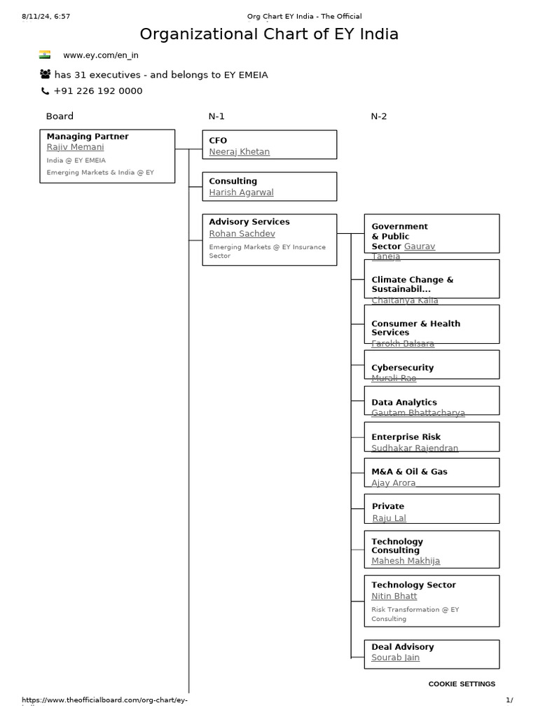 Org Chart EY India - The Official Board | PDF