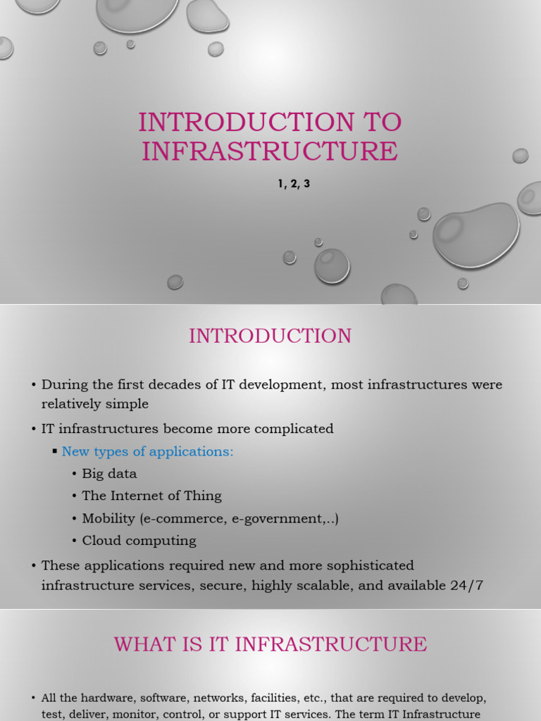 1-3. Introduction To Infrastructure | PDF