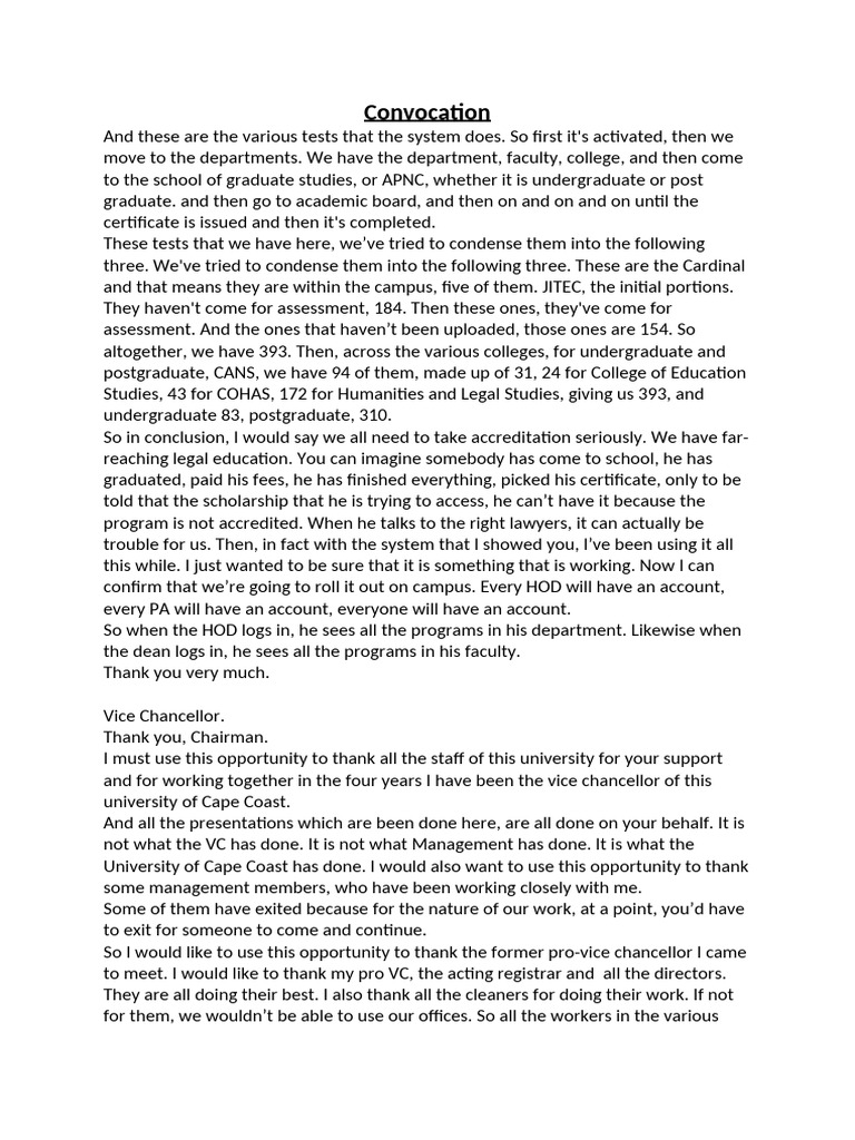 Convocation | PDF
