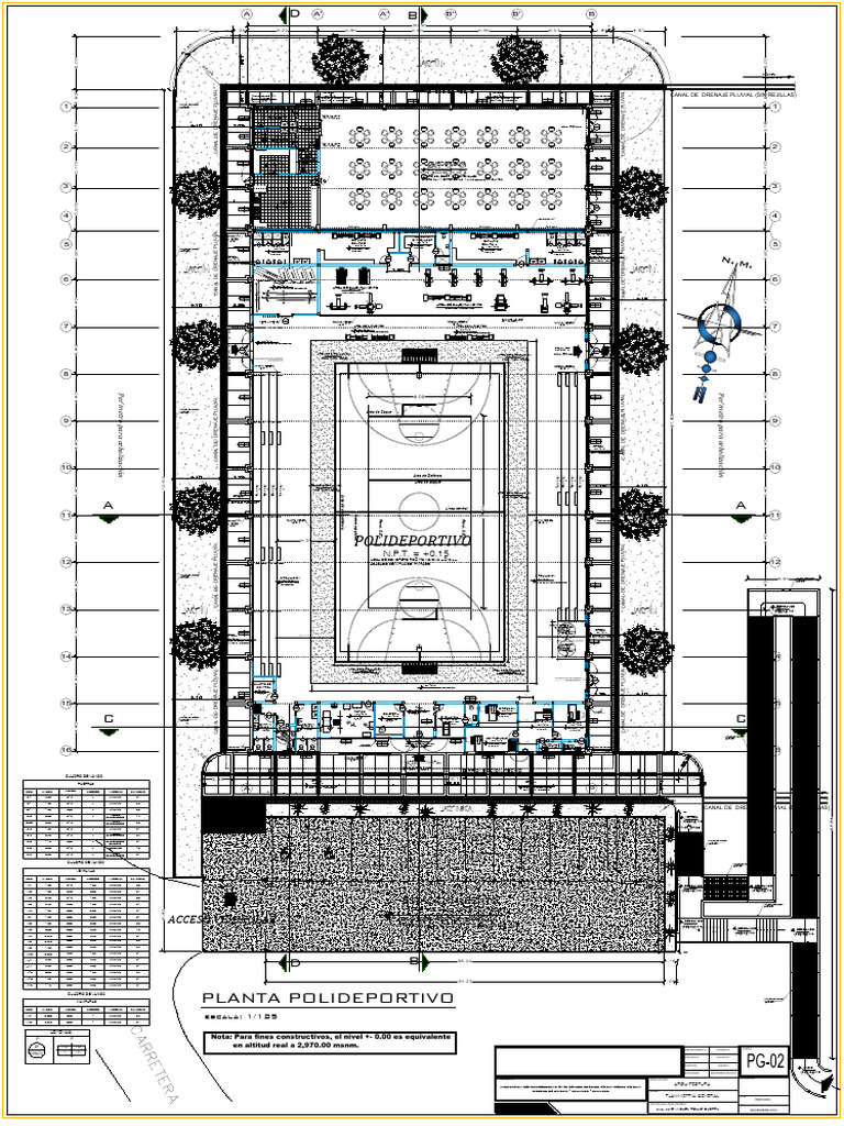 Planos Construccion Polideportivo Planta General | PDF