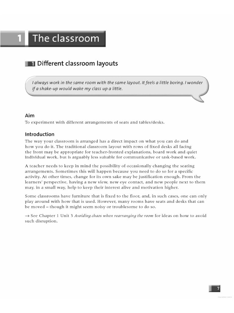 Different Classroom Layout | PDF