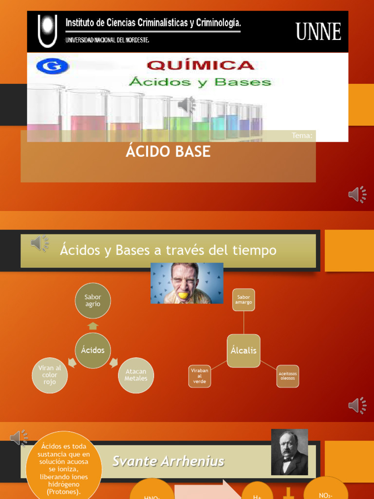 Ácidos y Bases: Conceptos Clave | PDF | Ácido | Ph