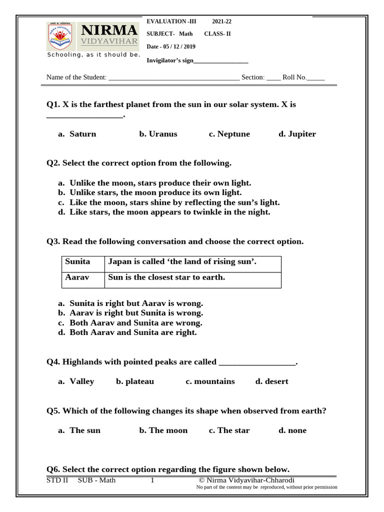 Evs_ question_paper | PDF