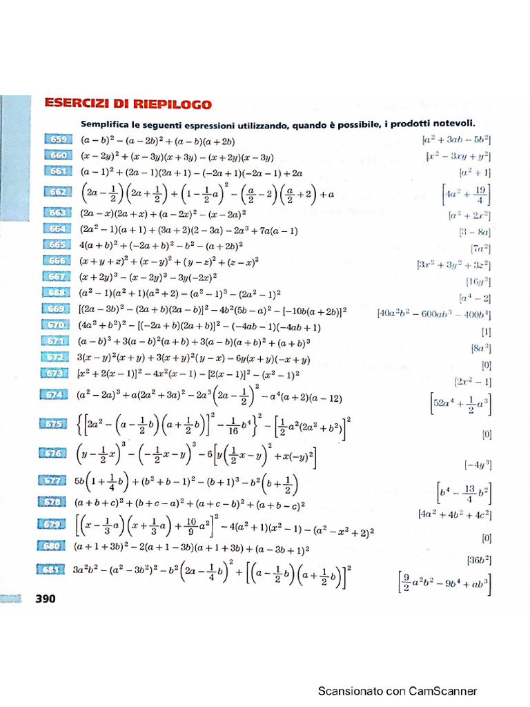 2023 24 1CS Algebra 1 Prodotti Notevoli Scomposizioni | PDF