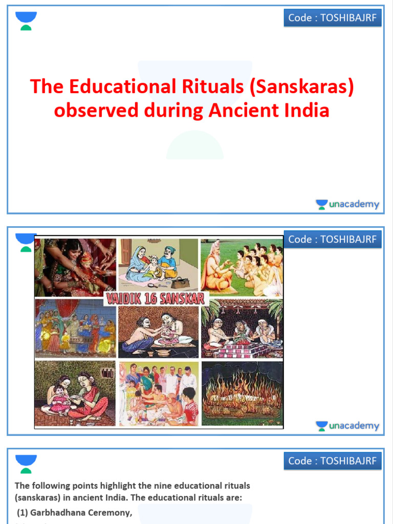Top 9 Educational Rituals Sanskaras Observed Durin 240807 172505 | PDF