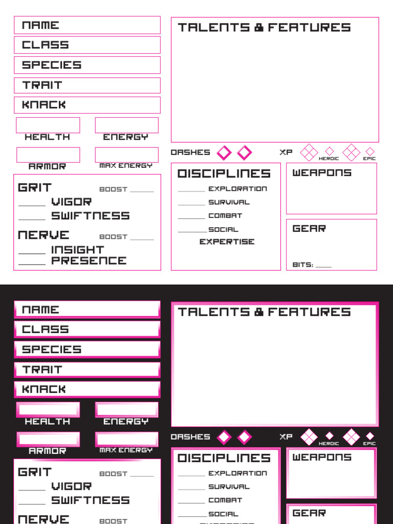 Character Sheets | PDF