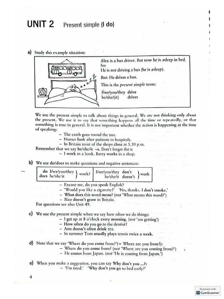 Simple Present Unit 2 | PDF