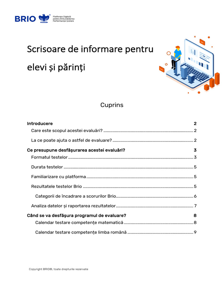 Scrisoare Informare Elevi Și Părinți - TIMIS | PDF