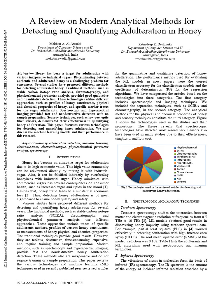 A Review On Modern Analytical Methods For Detecting and Quantifying ... A Review On Modern Analytical Methods For Detecting and Quantifying ...