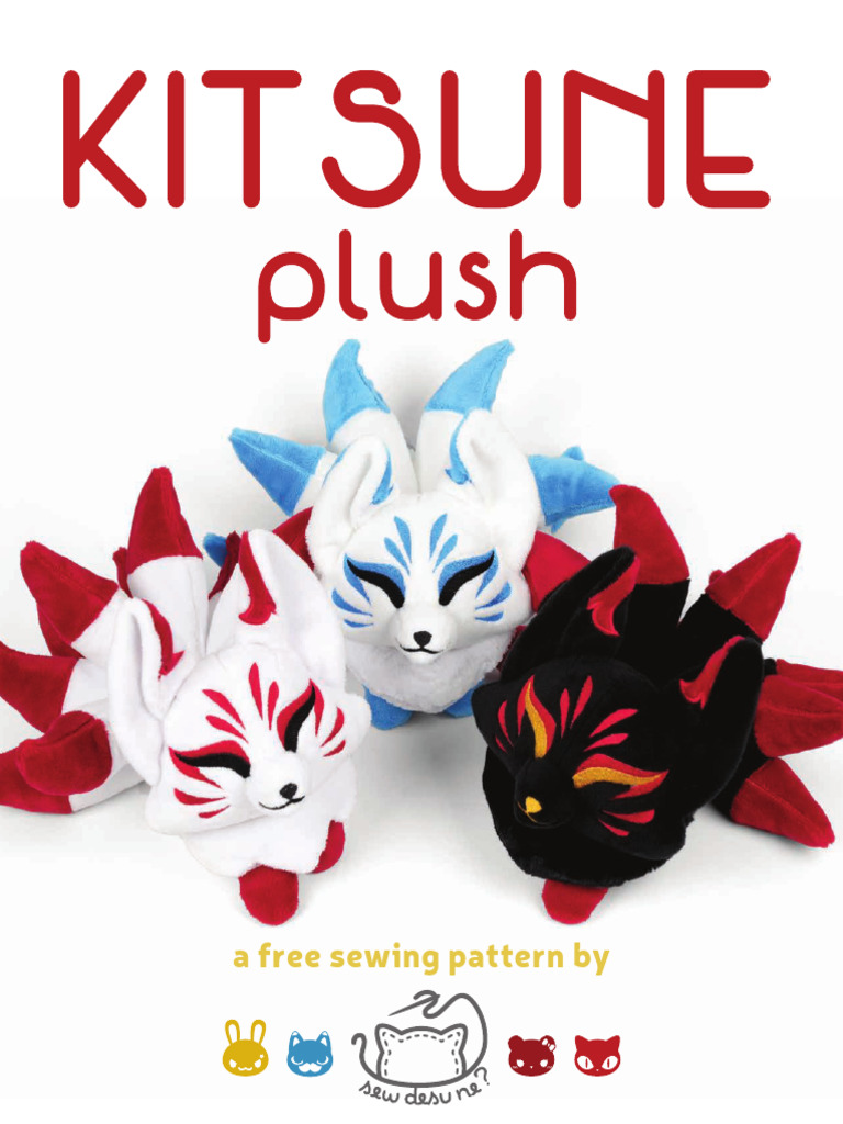 Kitsune Plush Sewing Pattern | PDF
