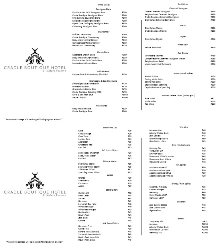 Cradle-Beverage-List-2021 | PDF