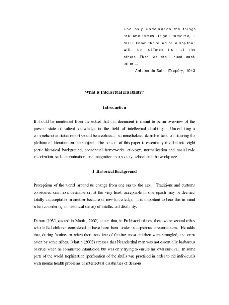 Intellectual Disability | PDF | Intellectual Disability | Inclusion ...