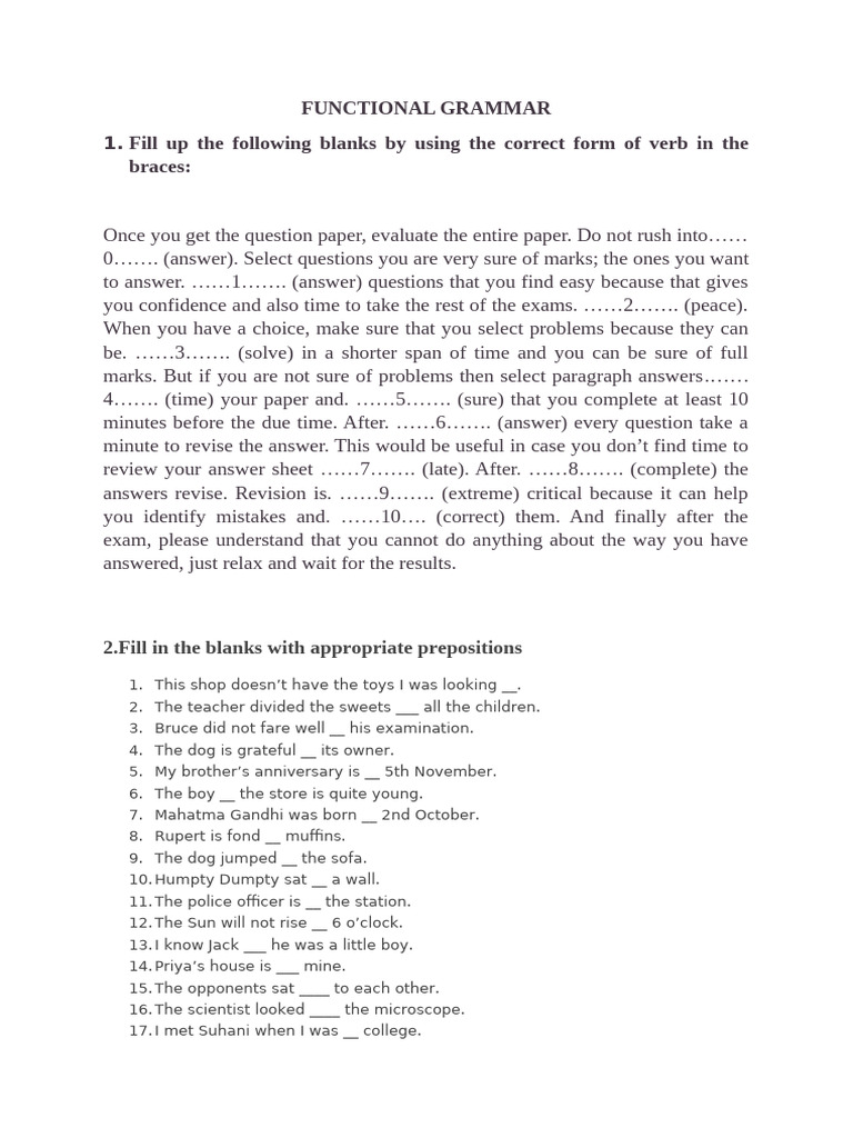 Functional Grammar | PDF