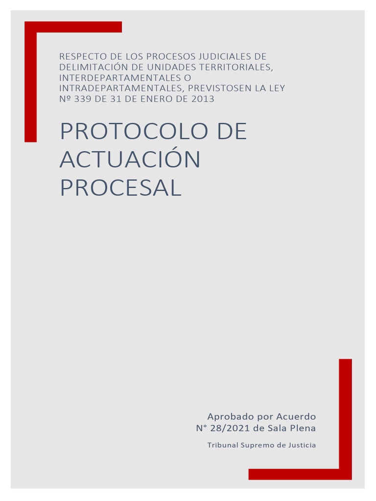 Protocolo Ley 339 | PDF