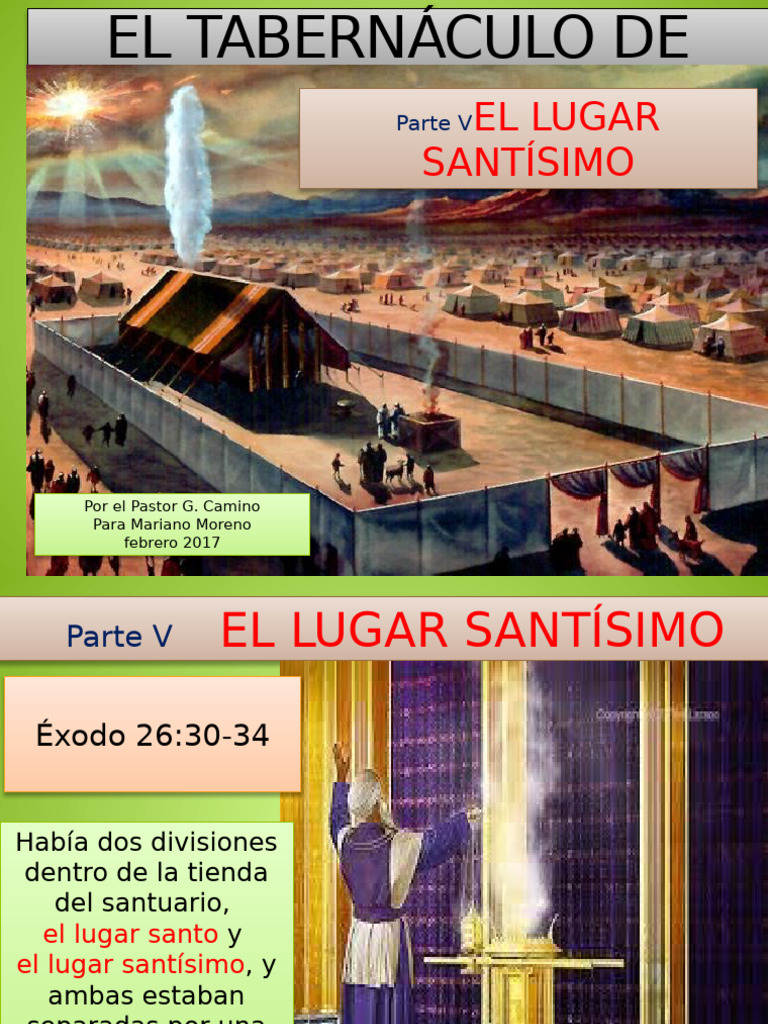 EL TABERNÁCULO DE REUNIÓN Parte V Lugar Santisimo 2017 | PDF