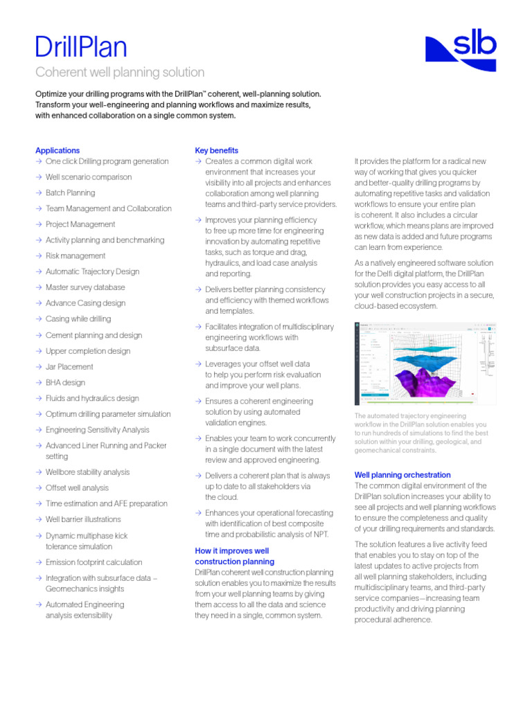 DrillPlan Well Planning Solution | PDF