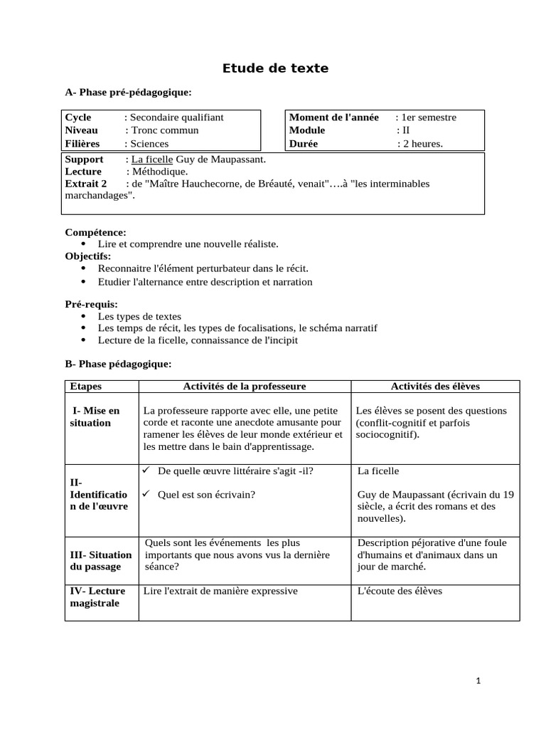 Extrait 2 La Ficelle | PDF