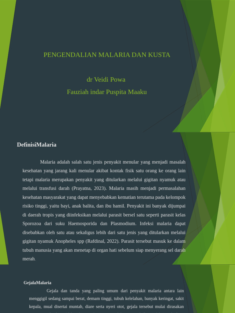 Malaria Dan Kusta | PDF