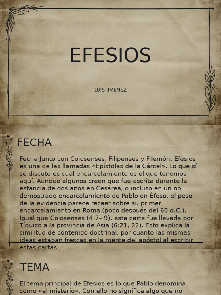 Exposicion Efesios | PDF