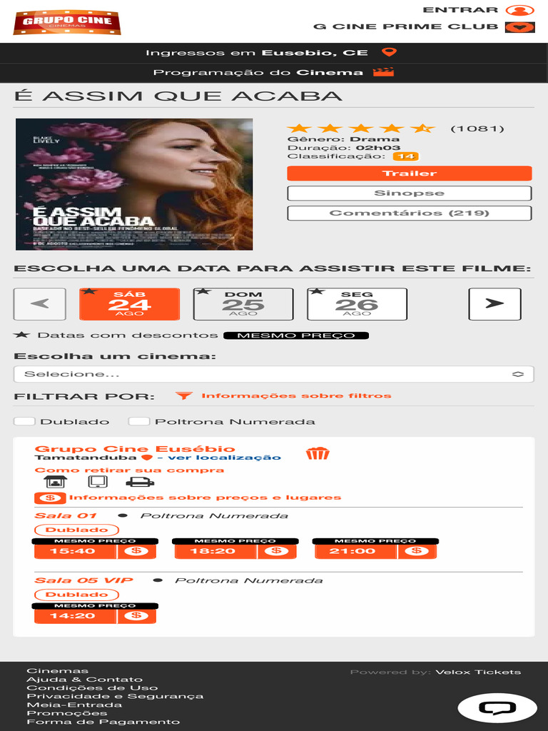 Parceiro - É Assim Que Acaba em Cartaz em Eusebio | PDF