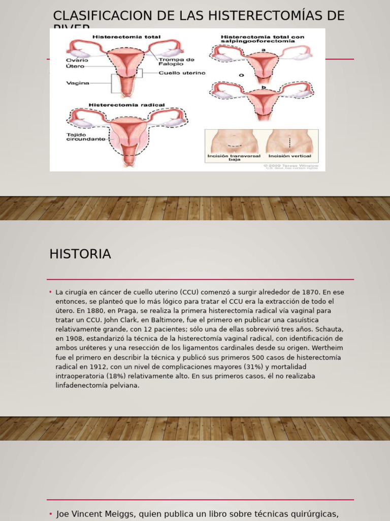 Clasificacion de Las Histerectomías de Piver | PDF