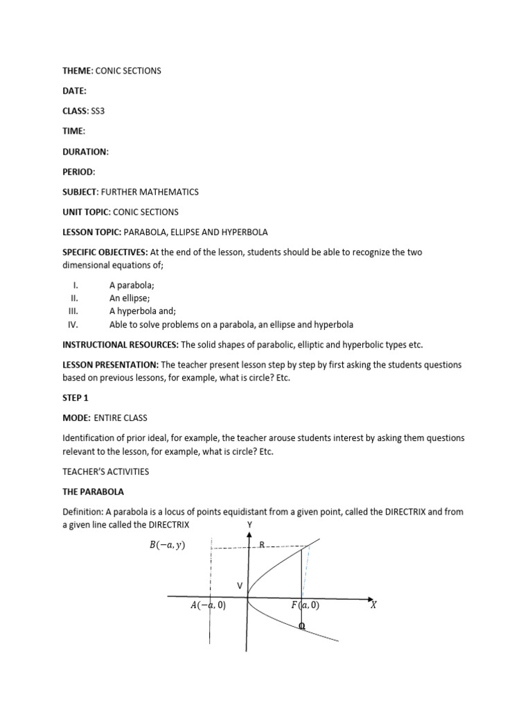 Conic Sections PDF | PDF