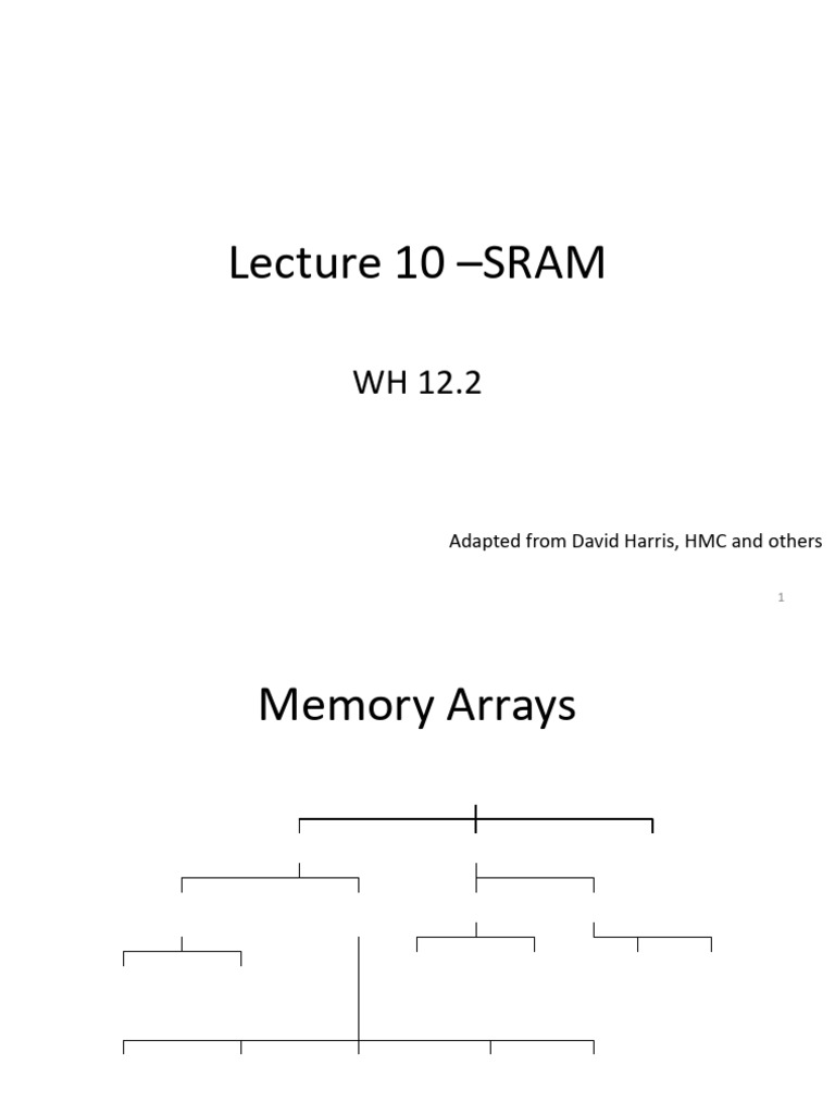 Lec10 SRAM | PDF