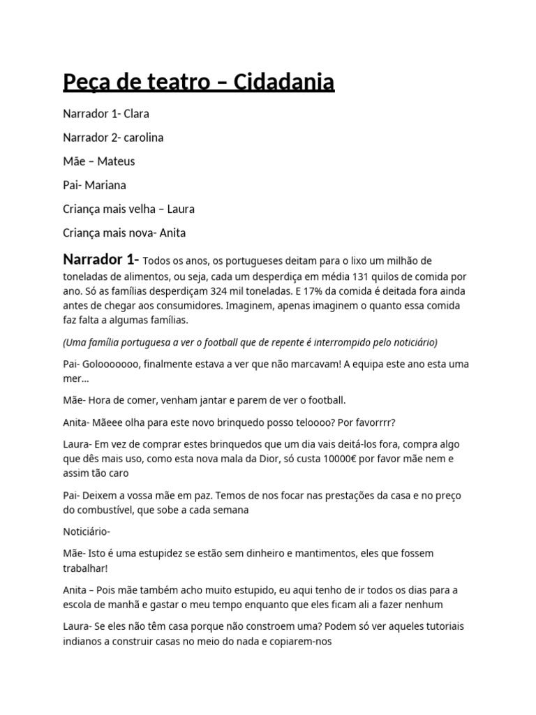 Peça de Teatro 2 | PDF