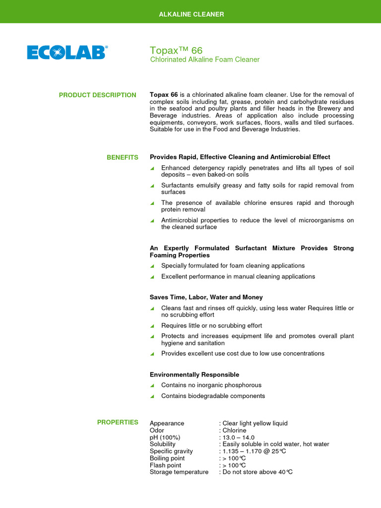 2011 FDA Eng - Catsheet - Topax 66 | PDF