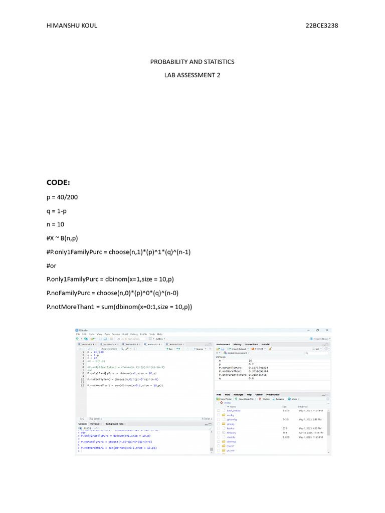 Probab Lab Asmm2 | PDF