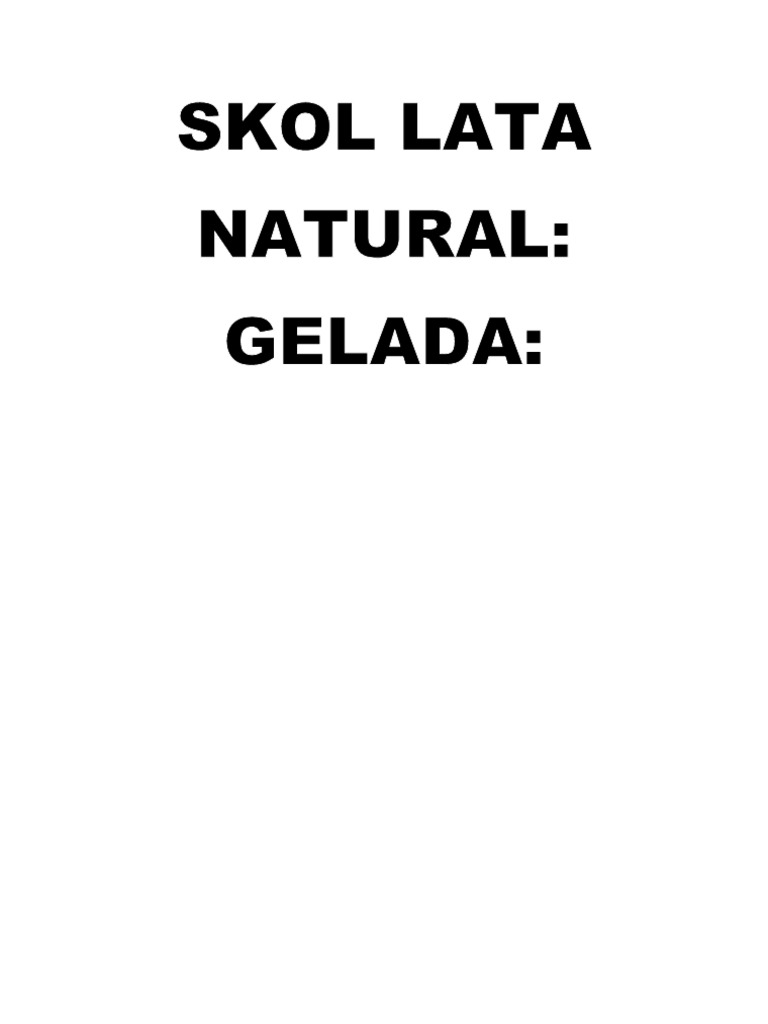 Skol Lata | PDF