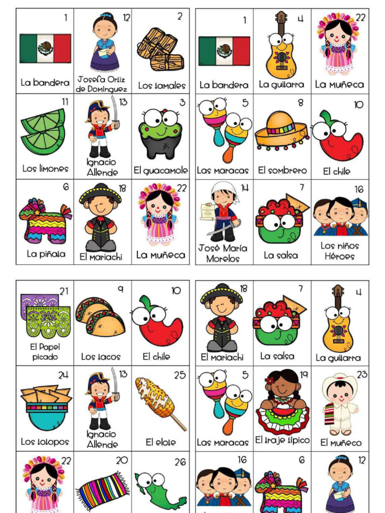 Loteria Mexicana-Plantillas | PDF