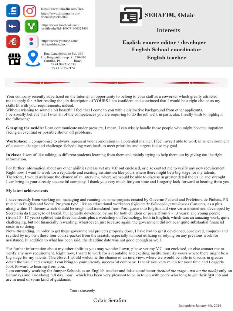 00 - Cover Letter - JULY - 2024 | PDF