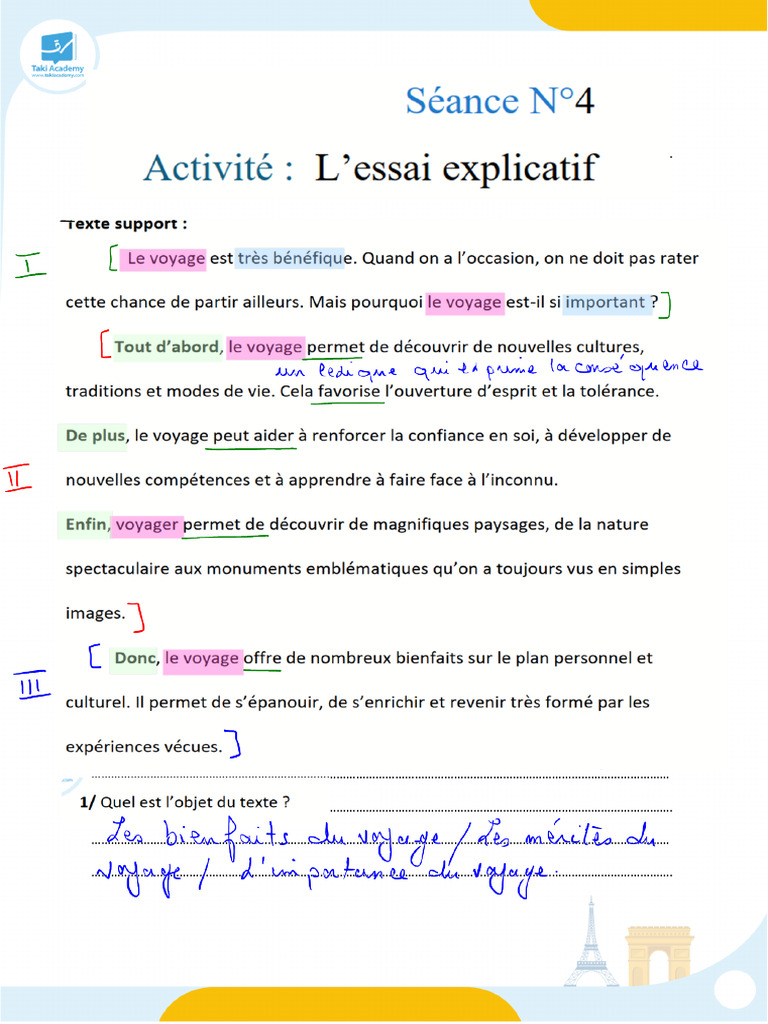 66a0cb140a8e1 - Production Écrite Le Texte Explicatif Corrigé 1 | PDF
