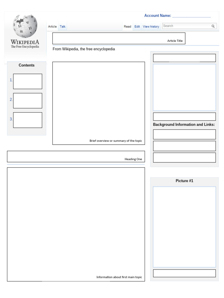 Wikipedia Template PRINTABLE | PDF