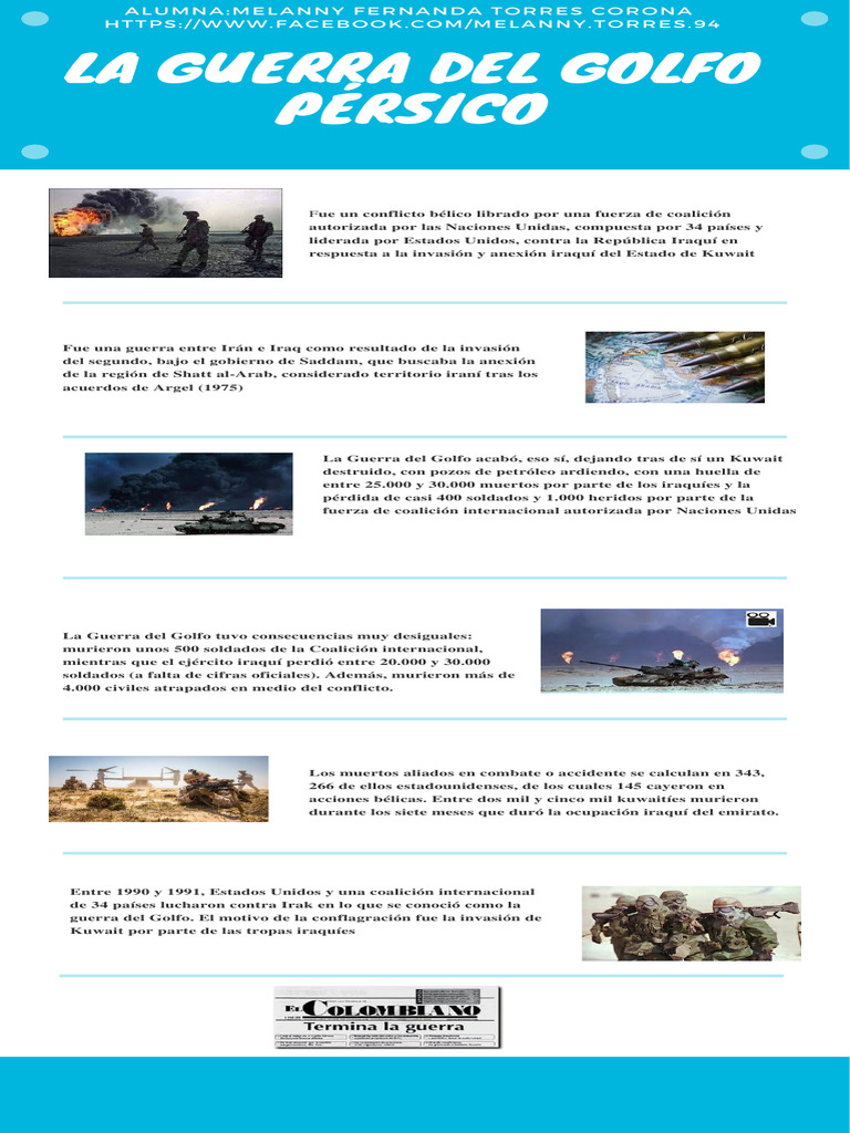 Infografia La Guerra Del Golfo Pérsico Melanny Torres | PDF