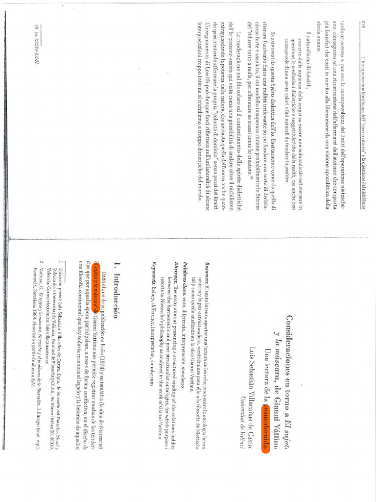 Consideraciones en torno a El sujeto y la mascara | PDF