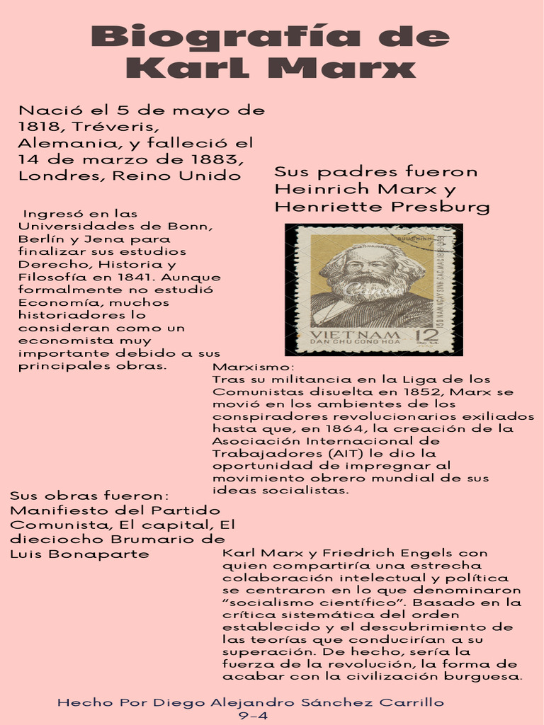 Biografía de Karl Marx | PDF
