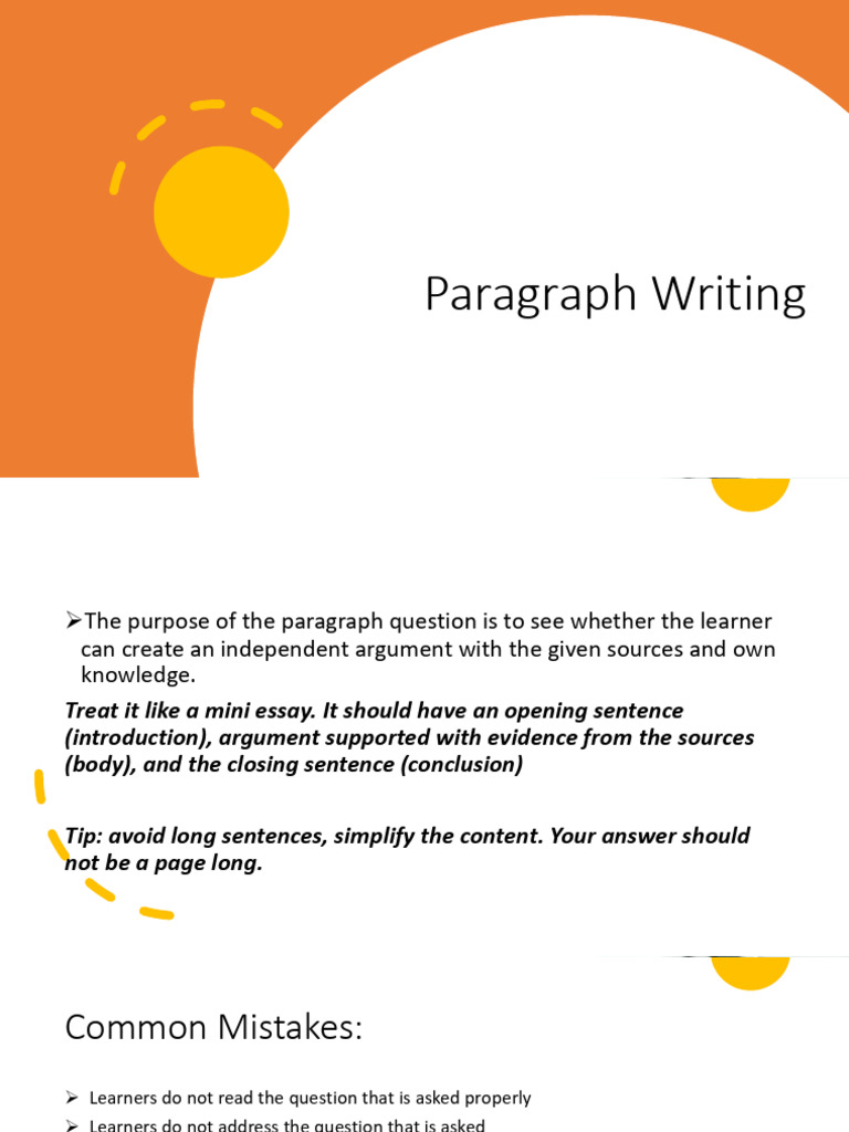 Paragraph Writing | PDF