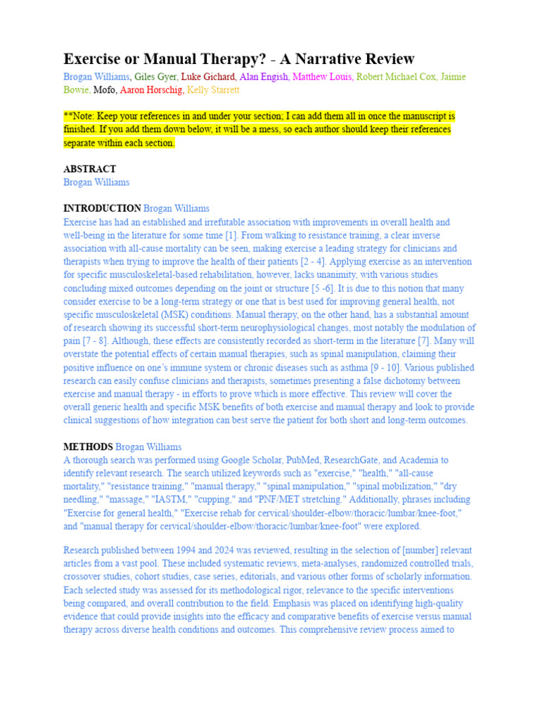 Exercise_or_Manual_Therapy | PDF