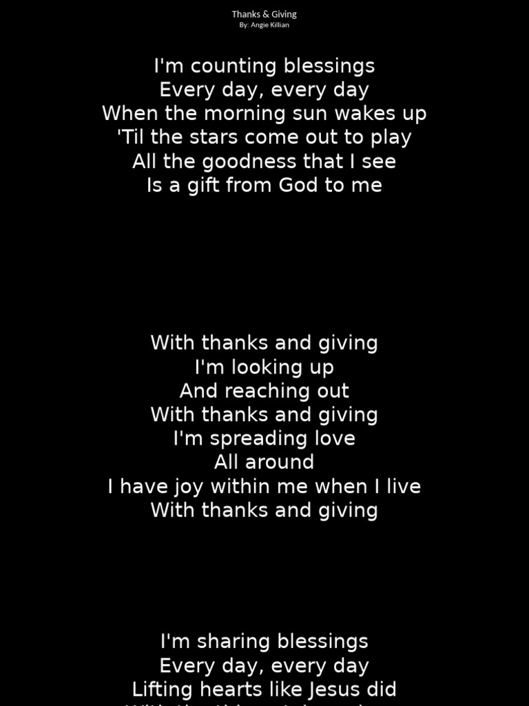 Thanks and Giving - Offertory | PDF