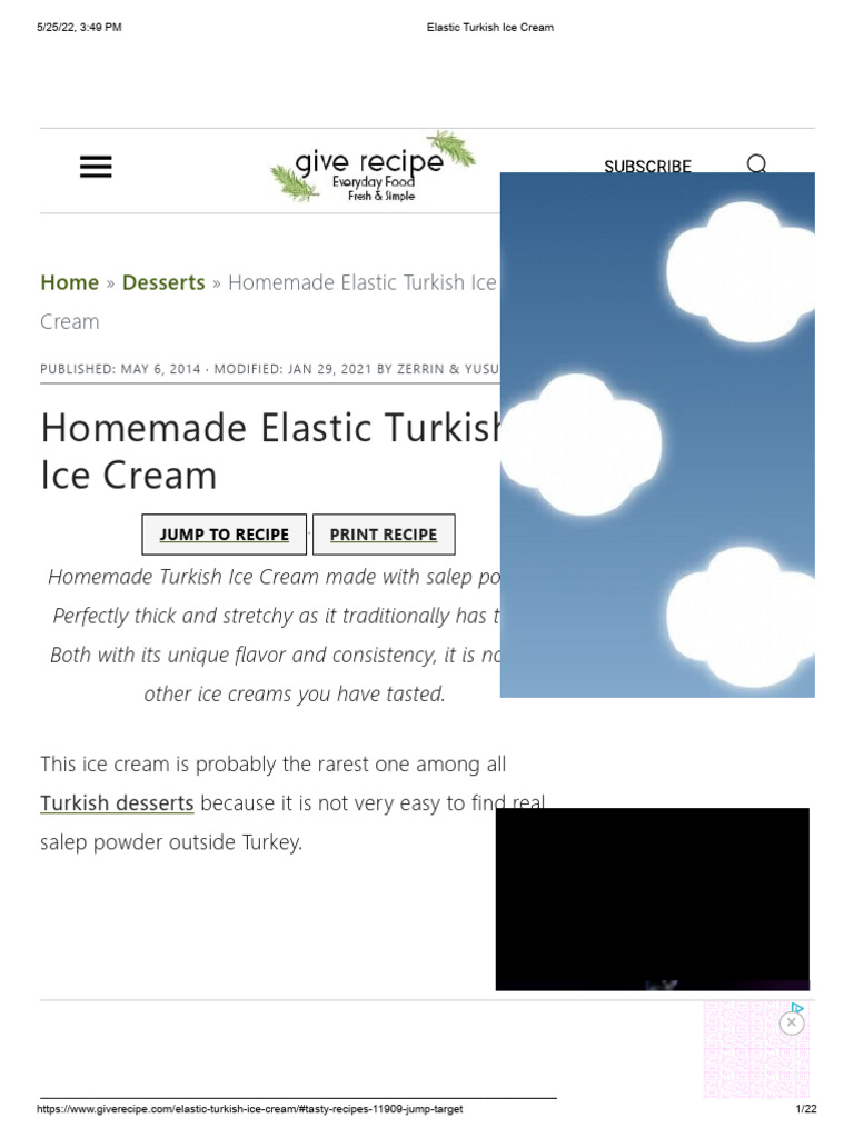Elastic Turkish Ice Cream | PDF