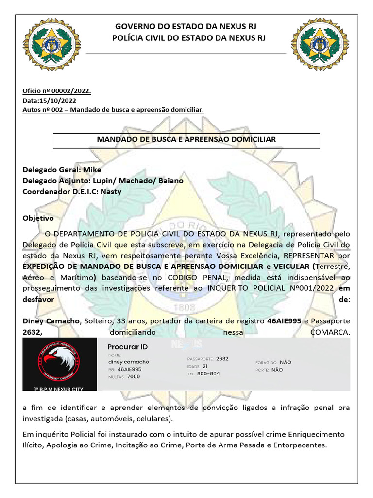 Mandado de Busca e Apreensao - 263233 | PDF