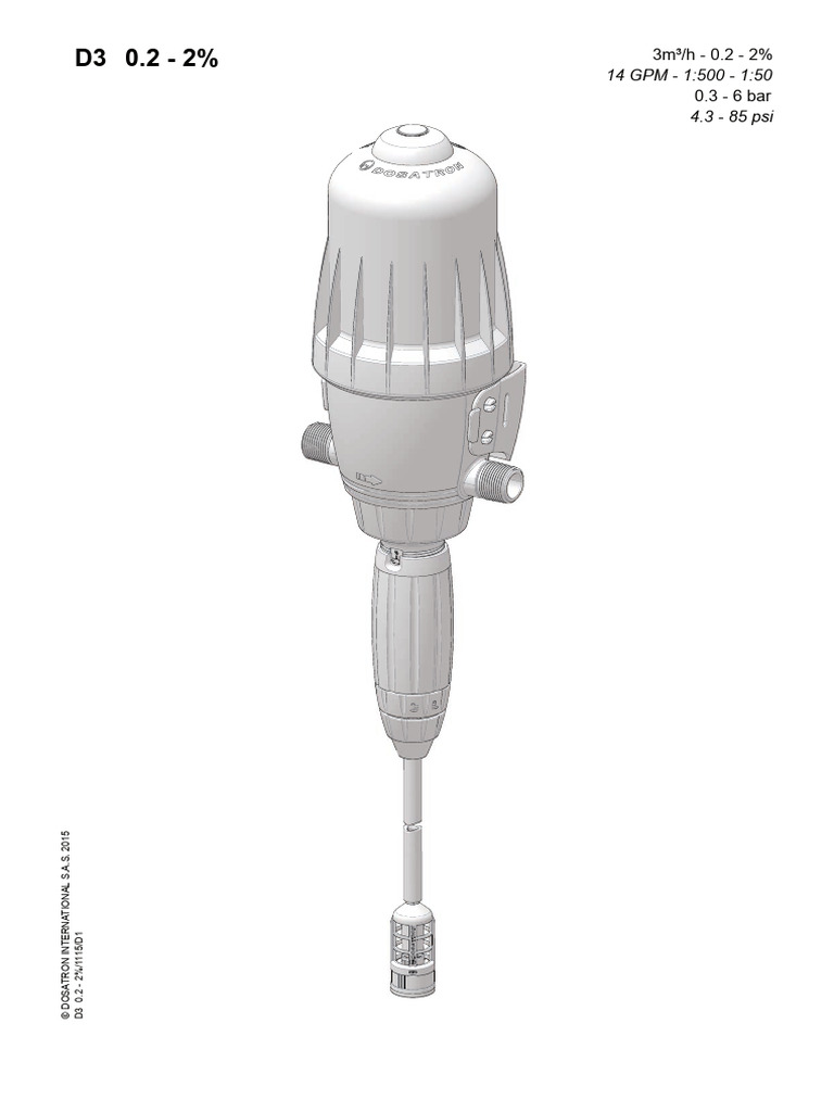 Manual Dosatron Eclate-D3RE2-d Partes y Piezas | PDF