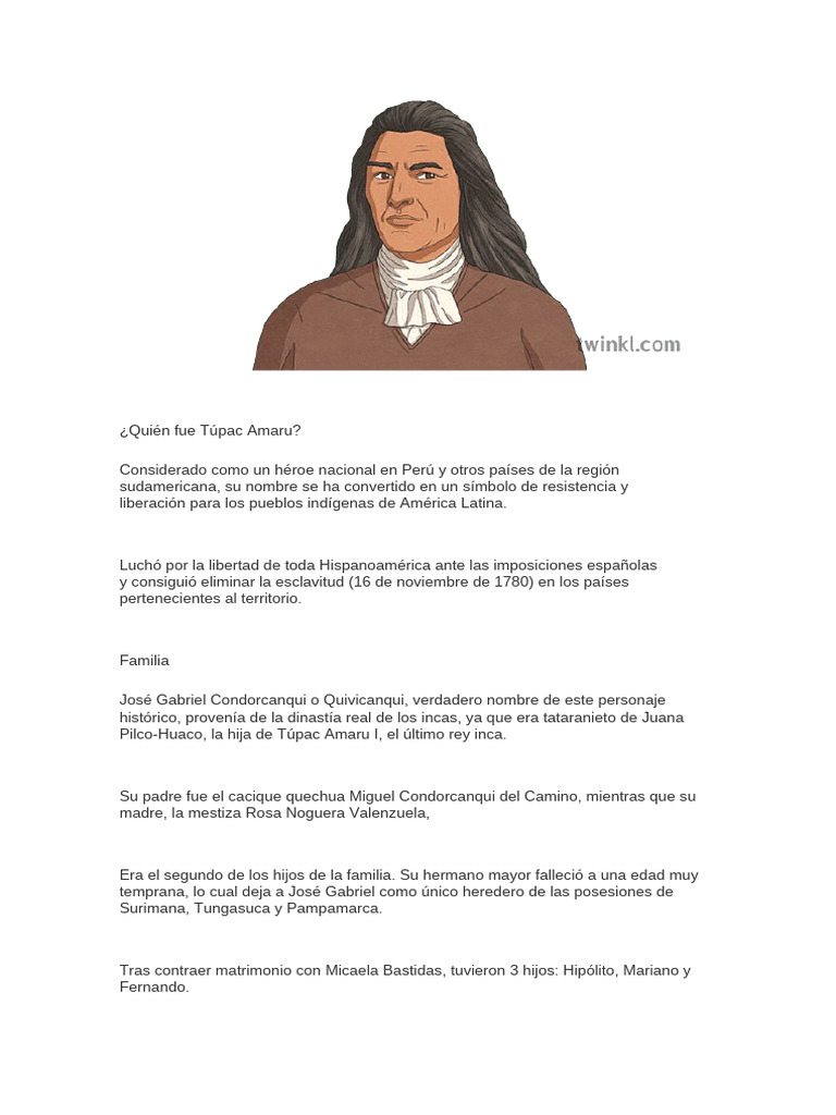 Quién fue Túpac Amaru | PDF