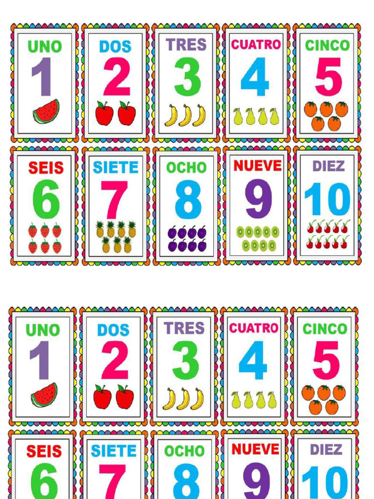 Memorama de Numeros | PDF