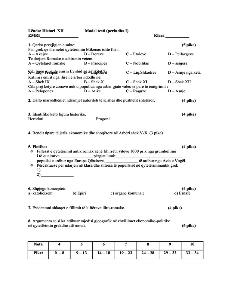 PDF Historia 12 Me Zgjedhje Modele Testesh Sipas Periudhave - Compress ...