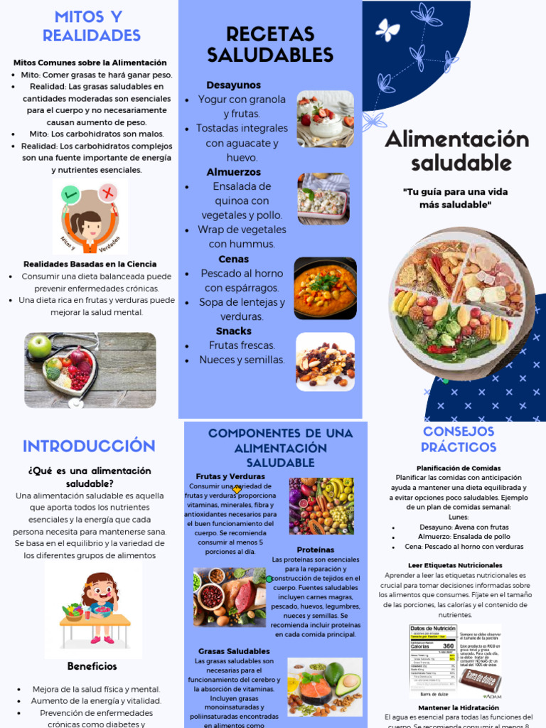 Triptico de Vida Saludable | PDF