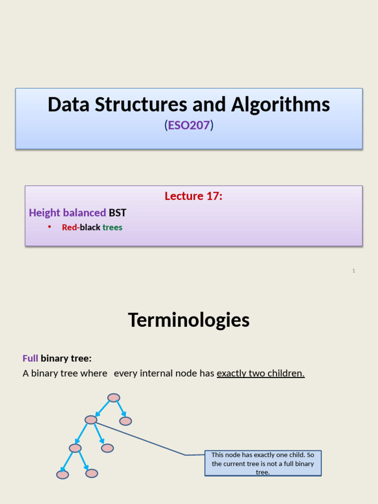 Lec17 RB Tree I | PDF
